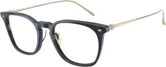 Giorgio Armani Homme, Accessoires, Bleu, Taille: 49 MM Square Optical Frame
