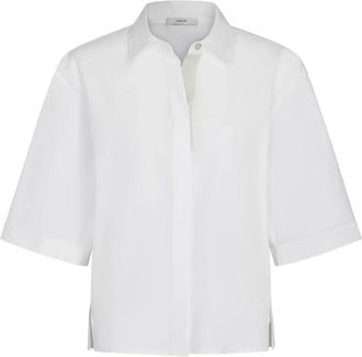 Vince Femme, Blouses et Chemises, Blanc, Taille: 36 FR Chemise en Toile &agrave; Boutons Blanche