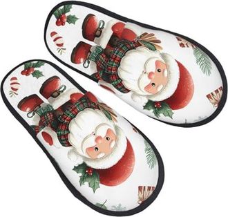 Generic Pantoufles mignonnes de P&egrave;re No&euml;l pour homme et femme - Antid&eacute;rapantes - Confortables - En mousse &agrave; m&eacute;moire de forme - Pour chambre &agrave; coucher, voyage,