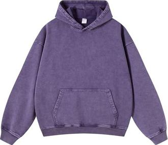 Generic Sweat à Capuche épais pour Hommes, Style Vintage, en Molleton de Coton, Pull Streetwear pour Hommes et Femmes