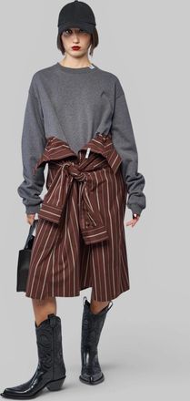 Miharayasuhiro Combined Pullover X Shirts Dress