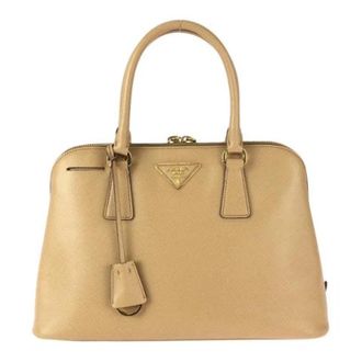 Prada Pre-owned Saffiano Leder Tote Bag - - Pre-owned - Damen - Beige - ONE SIZE