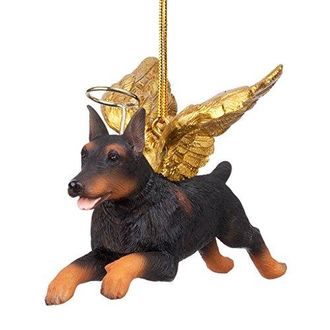 Design Toscano Christbaumschmuck - Ehren Der Pooch Dobermann Feiertags-Engels-Hundeornamente