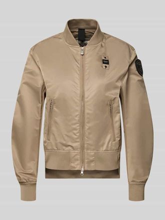 Blauer Bomberjacke mit Rei&szlig;verschlusstaschen Modell LAURIE