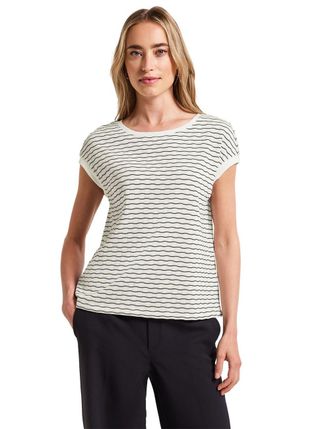 Street One Damen Shirt mit welligen Streifen