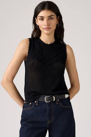 Levi's Adrienne H&auml;kel-Tank-Top - Damen - Schwarz / Schwarz