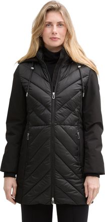 Tom Tailor Cape Jacke in Melange Optik, light blue indigo melange, S