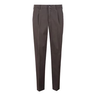 Incotex Homme, Pantalons, Brun, Taille: L Pantalon Slim Fit en Coton Stretch