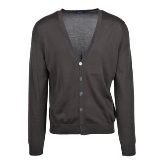 Drumohr Cardigan a V con bottoni - - Knitwear - Herren - Braun - XL