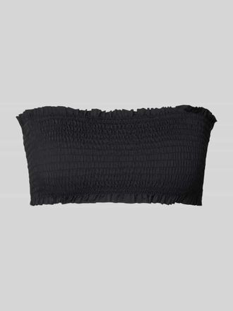 Neo Noir Bandeau-Top mit Smok-Details Modell SKIN LOBSTER