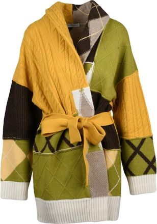 Ballantyne Femme, Pulls, Multicolore, Taille: 38 FR Cardigan long ceintur&eacute;