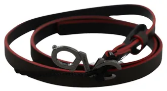 Costume National Logo-Detailed Leather Belt - Black