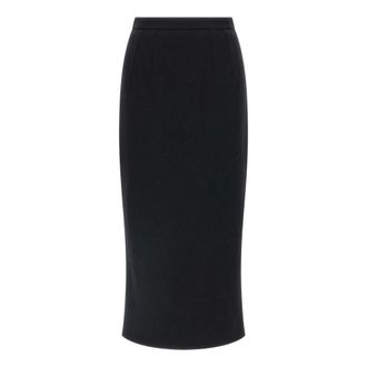 Dolce & Gabbana Femme, Jupes, Noir, Taille: 36 FR Wool Pencil Skirt