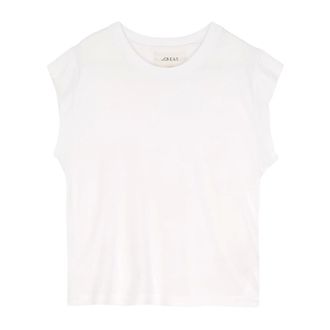The Great. THE Great, Femme, Tops, Blanc, Taille: 36 FR Peak Shoulder T-Shirt