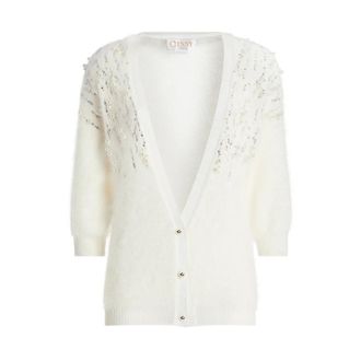 Genny Cardigan en maille - Femme - Pulls - Blanc - Taille: 36 FR