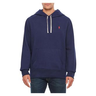 Polo Ralph Lauren Homme, Sweatshirts et sweats &agrave; capuche, Bleu, Taille: S Sweat &agrave; capuche en polaire boucl&eacute;e avec logo