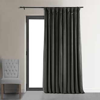 Half Price Drapes Signature Thermo-Verdunkelungsvorhänge aus Samt, für Wohnzimmer, 274 cm lang, 1 Panel, isolierte Verdunkelungsvorhänge für Schlafzimmer, Fenstervorhän