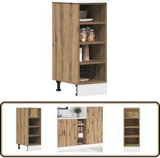 vidaXL Vidaxl - Armoire de plancher chêne artisanal 30x44,5x81,5 cm