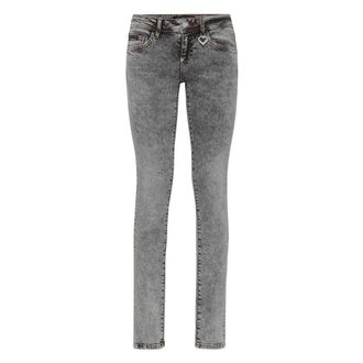Philipp Plein Slim Fit - - Jeans - Damen - Grau - W30