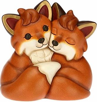 Thun Fuchs Grace Paar Schatz - Keramik - Leben, Symbole - 19 x 14,3 x 19,3 cm h