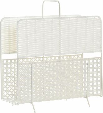 DKD Home Decor Dkd Home Decor - Wicker Rack in Wicker 36.5x15x41 Metall Wicker Halter Metallmaterial mehrfarbiger Farbfamilienmantel, Vorspeise und Geländer Details