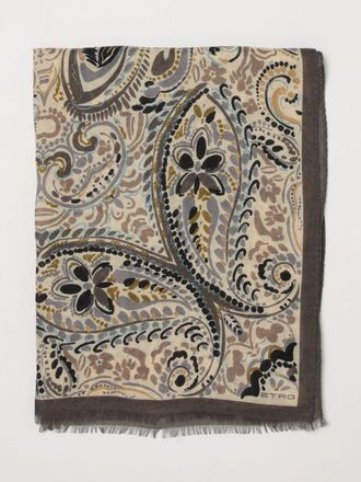 Etro &Eacute;charpe &agrave; motif Paisley et franges en m&eacute;lange de cachemire, soie et laine