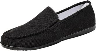 Minkissy 1 Paire Chaussures D&eacute;contract&eacute;es &agrave; Semelle Douce pour Hommes Chaussures Confortables Chaussures Homme Antid&eacute;rapantes Baskets Mode Homme Noir Semelle :