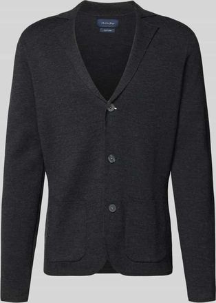 Christian Berg Strickjacke aus Woll-Mix mit Reverskragen