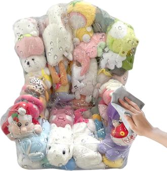 Generic Aufbewahrung mit Tiermotiv aus Pl&uuml;sch, Sessel, transparent, mit Rei&szlig;verschluss, f&uuml;r Wohnzimmer, Spielzimmer, Schule, Jungen und M&auml;dchen