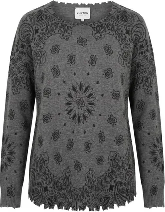 Kujten Kujten, Damen, Strickwaren, Grau, MGr&ouml;&szlig;e