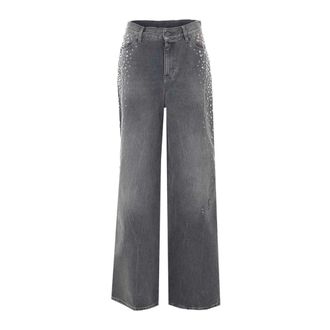 Golden Goose Jean large &agrave; ornements clout&eacute;s - Femme - Jeans - Gris - Taille: W25