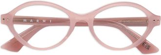 Marni Eyewear Brille mit ovalem Gestell - Rosa