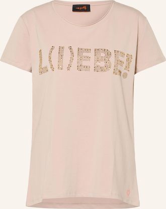 Miss Goodlife Miss Goodlife T-Shirt Mit Schmucksteinen beige
