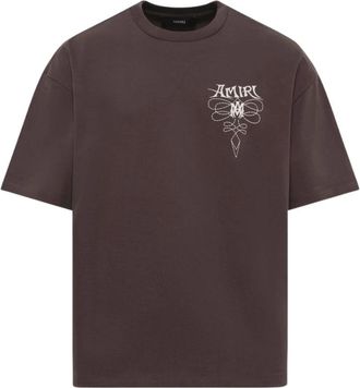 Amiri Lasso Oversized Tee - Homme - Tops - Brun - Taille: S