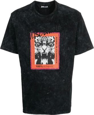 Just Cavalli Homme, Tops, Noir, Taille: XL T-shirt