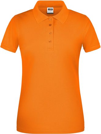 James & Nicholson Damen BIO Workwear Polo - Leicht tailliertes Poloshirt f&uuml;r Beruf & Freizeit | Farbe: orange | Gr&ouml;sse: 4XL