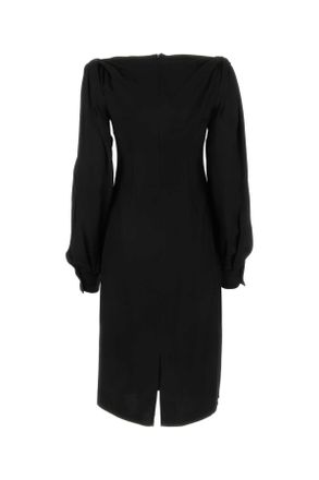 Bottega Veneta Womens Black Viscose Dress Exterior: Abiti