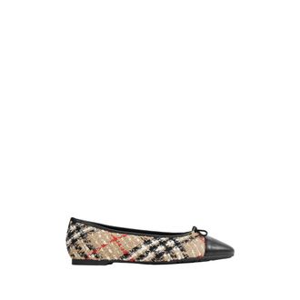 Burberry Check Boucl&eacute; Highgate Ballerinas