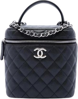 Chanel Pre-owned Sacoche matelass&eacute; en caviar - Femme - Pre-owned - Noir - Taille: ONE Size