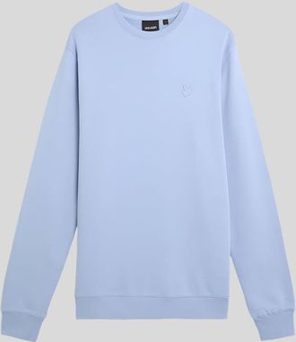 Lyle & Scott Superfeine Baumwoll Rundhals Sweatshirt - Brunnera Blau
