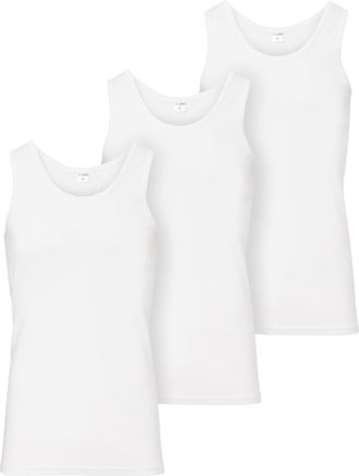 Ladeheid Unterhemd Herren &Auml;rmellos Baumwolle Underwear Men - Weiches, Komfortables Tank Top Herren Unterw&auml;sche, Unterhemden, Set 3 St&uuml;ck LA40-258 (Wei&szlig;, XXL)