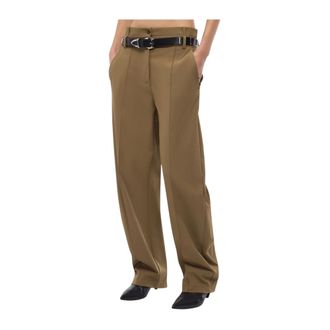Pinko Pinko - Tignanello Pants - Femme - Pantalons - Vert - Taille: 36 FR