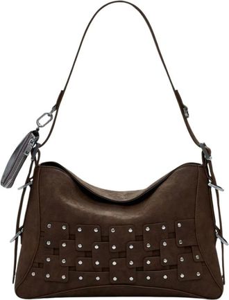 Desigual Femme, Sacs, Brun, Taille: ONE Size Sac &agrave; main marron pour femme Nouveau sac patch