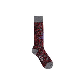 Vivienne Westwood Homme, Sous-vêtements, Multicolore, Taille: M Chaussettes Crew Imprimé Léopard