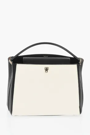 Valextra Zweifarbige Leder-Schultertasche Valextra
