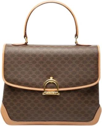 Celine Sac &agrave; main en toile Pre-owned - Femme - Pre-owned - Brun - Taille: ONE Size