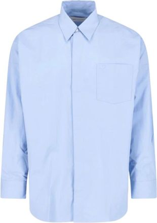 Ami Chemise Boxy en coton - Homme - Chemises - Bleu - Taille: L