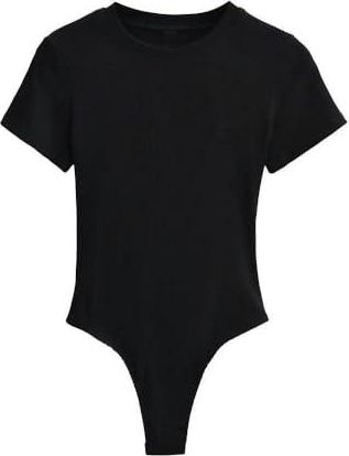 Generic YUJIEBB Body d&eacute;t&eacute; &agrave; manches courtes et col rond pour femme, tricot, extensible, mince, 14 couleurs, c9, M