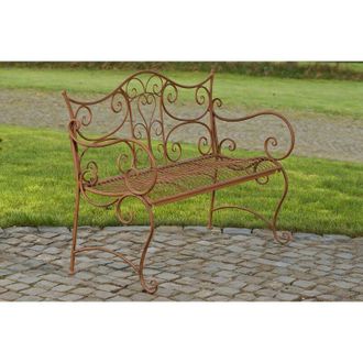 Clp Banc de jardin de style rustique en laquée laqué avec banc externe diverses couleurs Couleur : Antique brun