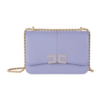 Elisabetta Franchi Femme, Sacs, Violet, Taille: ONE Size Logo Detail Shoulder Bag